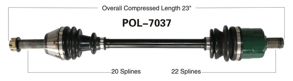 2010-14 Polaris Ranger 400 500 800 crew front axle CV TrakMotive ...