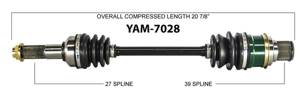 2007-12 Yamaha Big Bear grizzly 400 right rear axle shaft – Kingdom ...